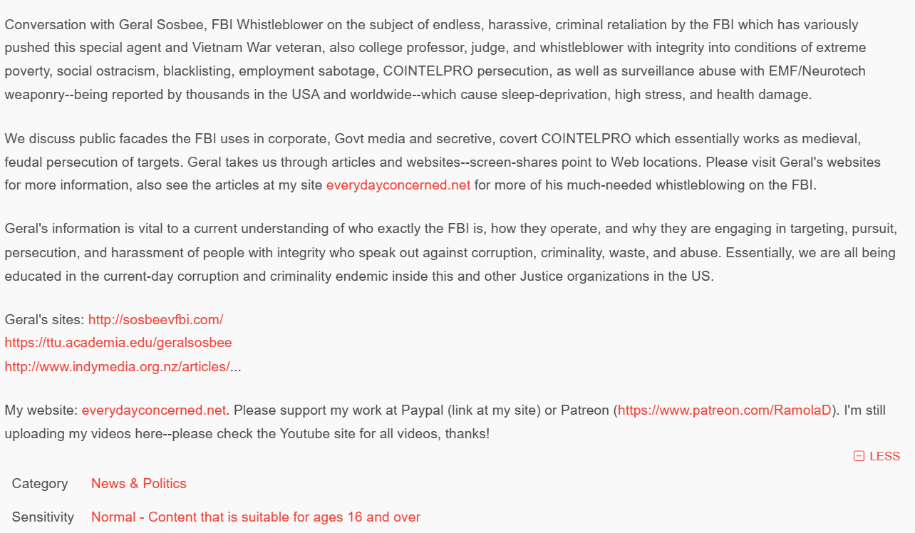 Report #75: Geral Sosbee, FBI Whistleblower/Podcast 3: Endless and ...